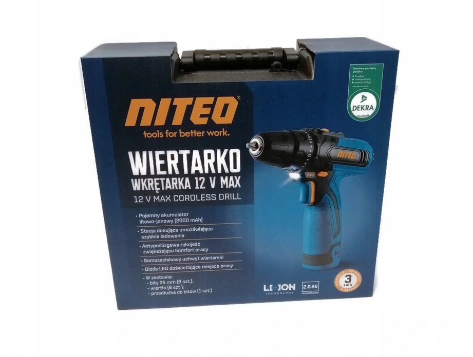 WIERTARKO WKRĘTARKA akumulatorowa 12V MAX NITEO - 11529093346 - oficjalne archiwum Allegro