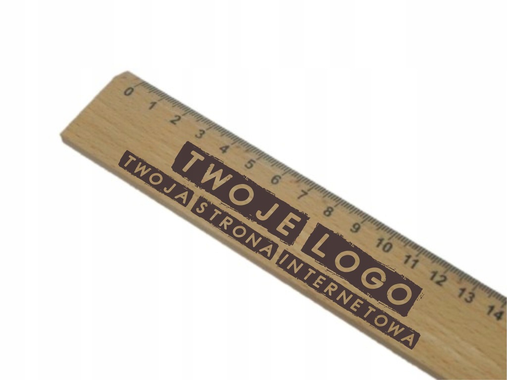 Gadżety reklamowe z logo LINIJKA 20 CM drewno a-5 - 11013068259 ...