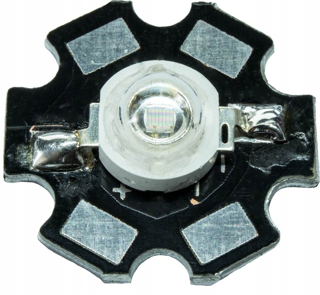 DIODA LED 3W niebieska ROYAL BLUE 445 - 450nm powerLED na podstawce PCB - 8627372475 - oficjalne ...