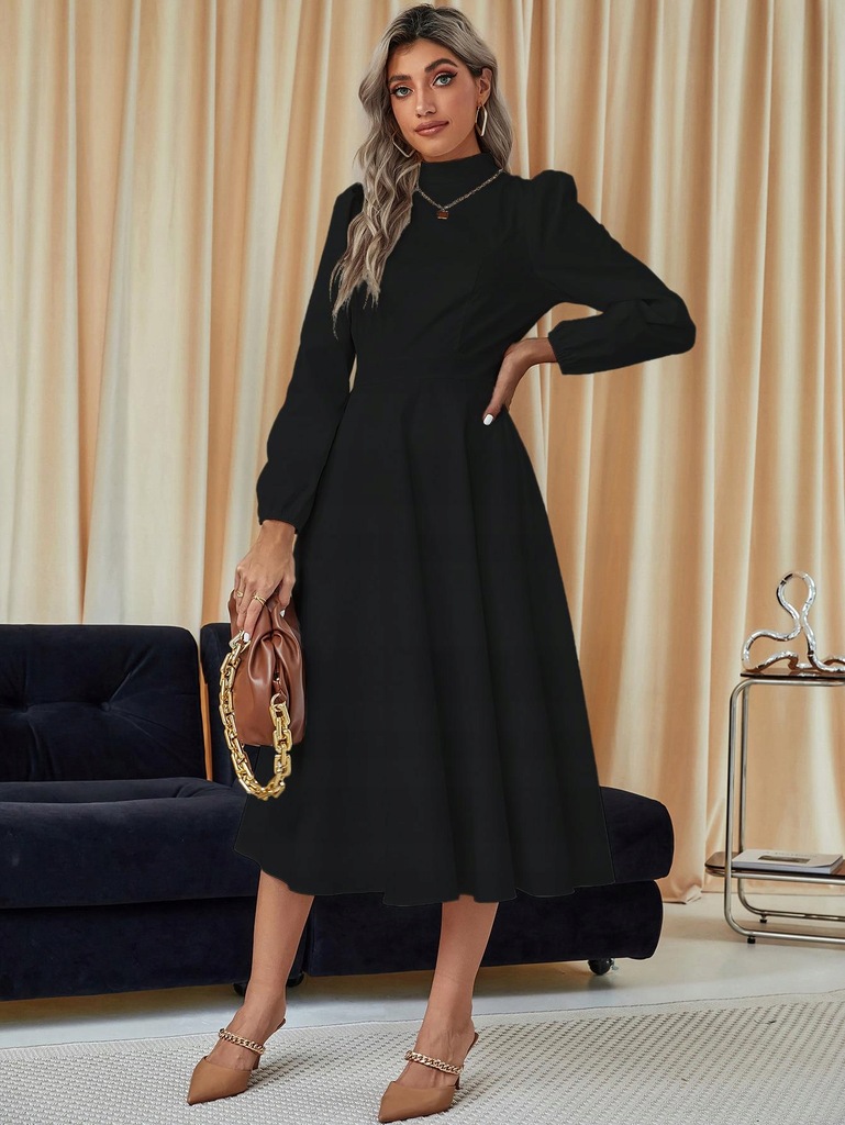 ELEGANCKA SUKIENKA L FC27307 *SHEIN CZARNA - 14048646677 - oficjalne archiwum Allegro