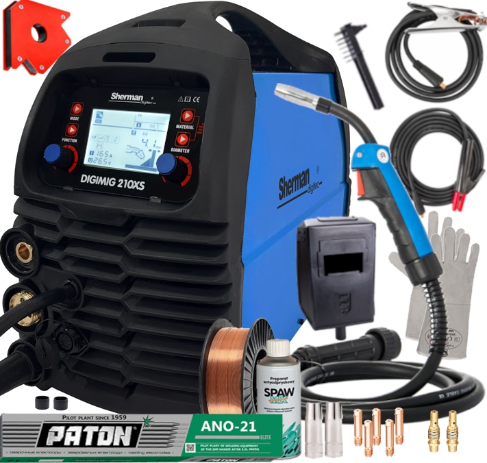 SPAWARKA SHERMAN DIGIMIG 210XS Migomat 230V 200A - 11480137777 - oficjalne archiwum Allegro