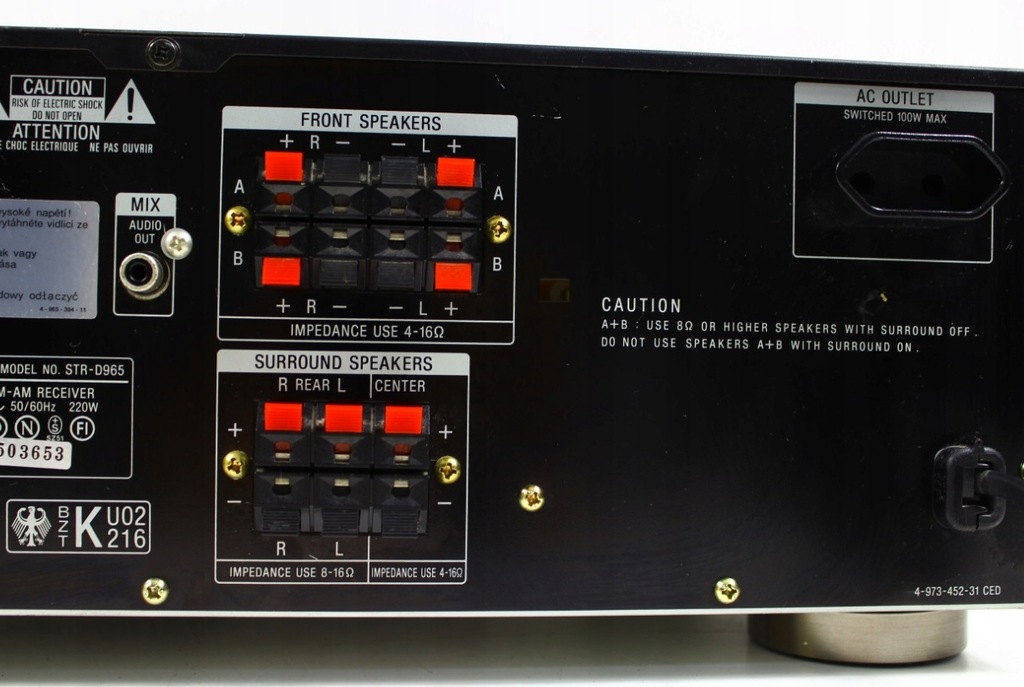 Amplituner Sony STR-D965 - 7612155637 - oficjalne archiwum Allegro