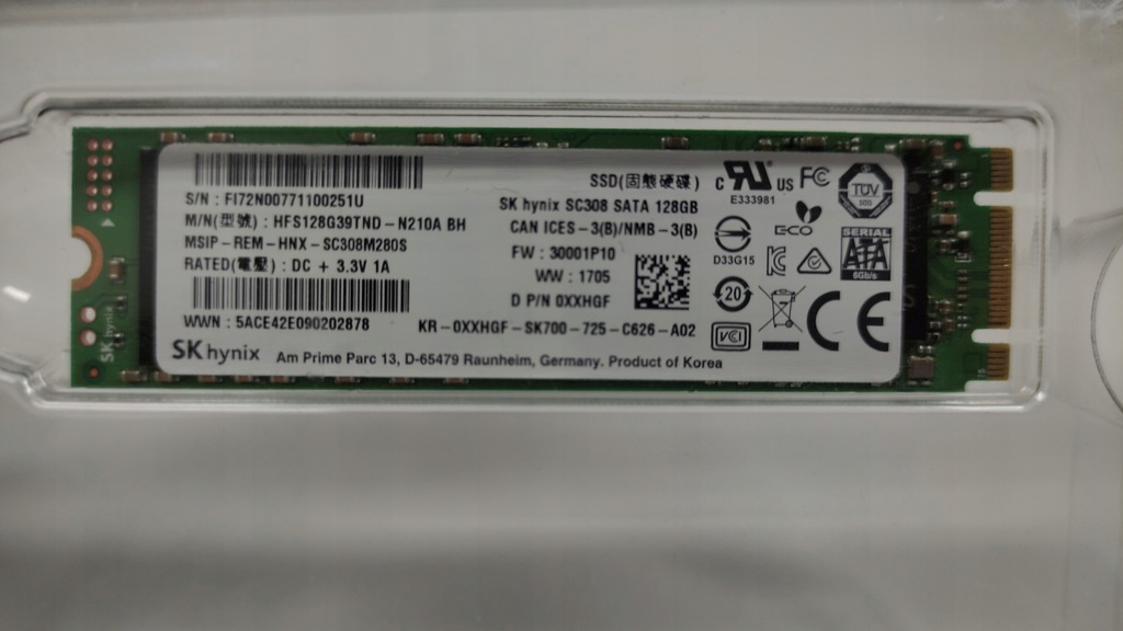 Dysk SSD SK Hynix SC308 128GB M.2 SATA M.2 - 12873106432 - oficjalne ...