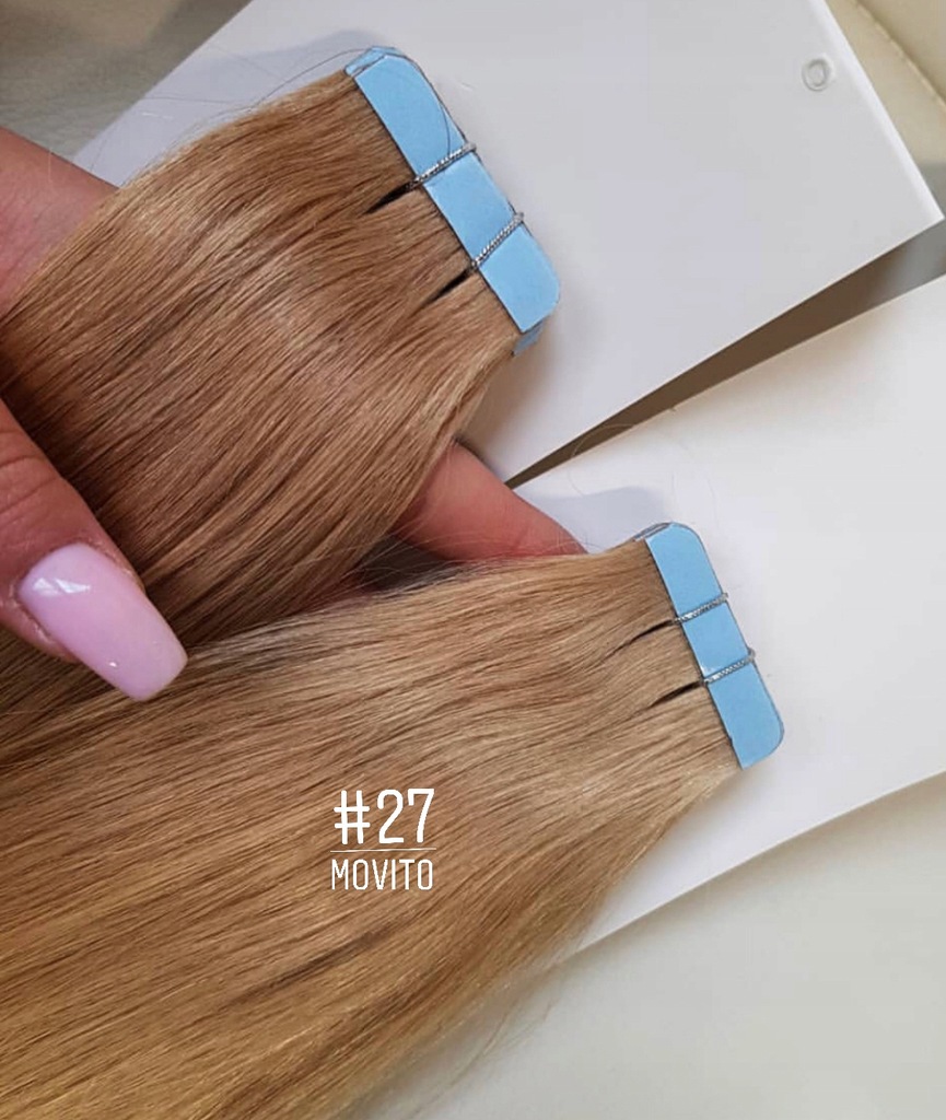 40SZT 50CM Tapeon Metoda Kanapkowa WŁOSY NATURALNE - 7709573373 ...