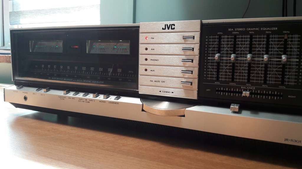 Amplituner JVC JR S301 + JVC KD S201 - Vintage - 7966767942 - oficjalne archiwum Allegro