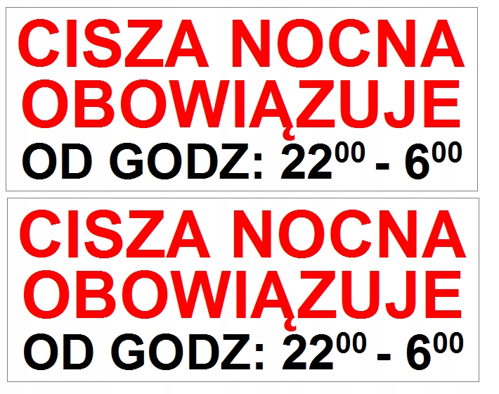 NAKLEJKA SAMOPRZYLEPNA CISZA NOCNA 7,5x18cm 2 szt - 7759244941 - oficjalne archiwum Allegro