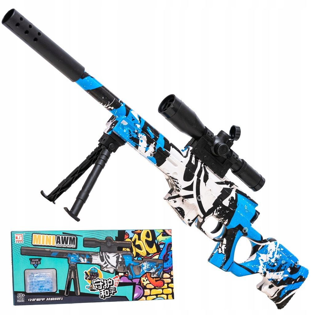 MINI PISTOLET KARABIN AWP NA KULKI WODNE ŻELOWE - 13899832553 ...