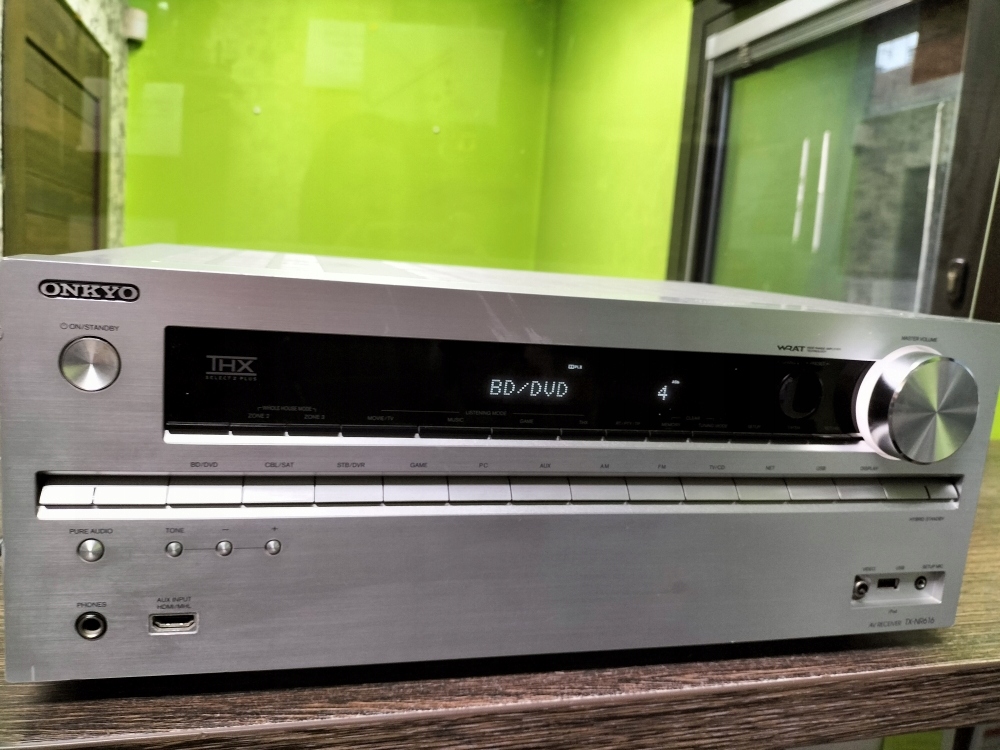 Amplituner Onkyo TX-NR616 7.2 srebrny Z PILOTEM - 11858569822 - oficjalne archiwum Allegro