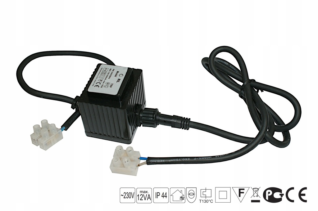 Zasilacz 12V 0- 10W IP44 transformator ze złączem - 9420346366 - oficjalne archiwum Allegro