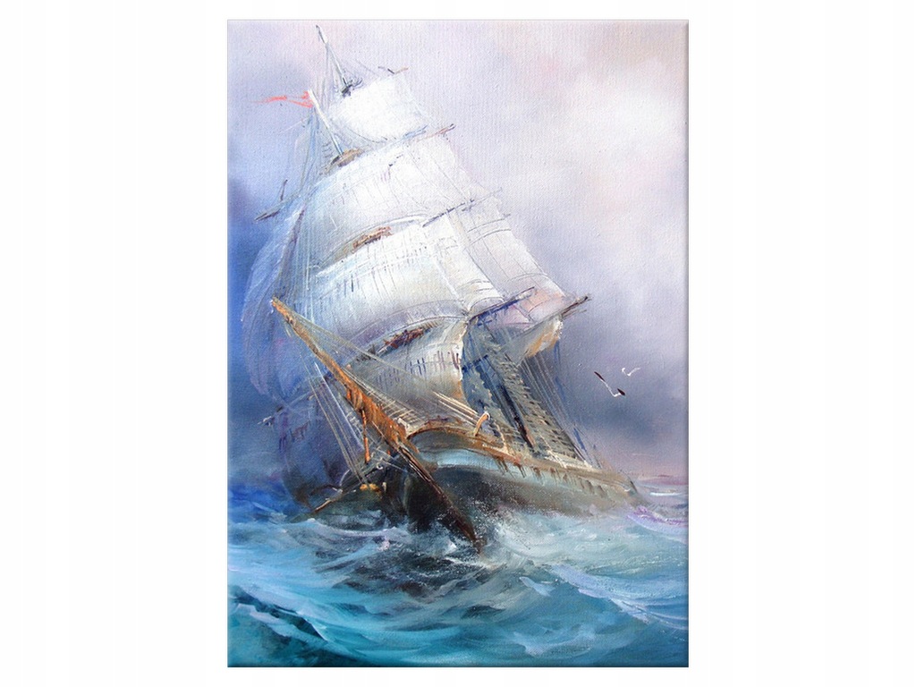 Obraz Statek Żaglowiec 50x70 Marynistyka do salonu - 12686176478 ...