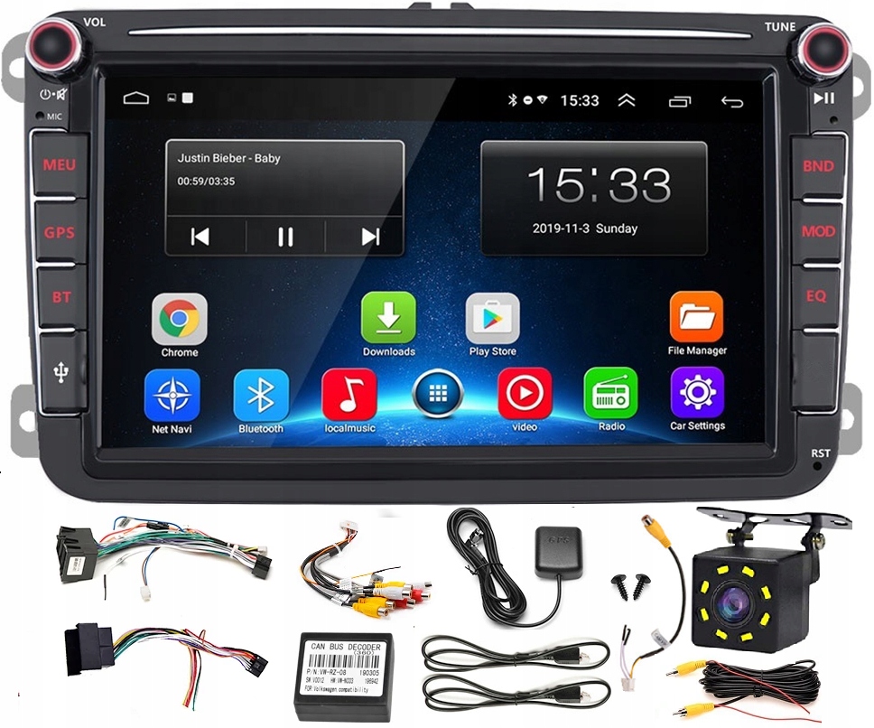 NAWIGACJA 2DIN RADIO VW PASSAT B6 B7 GOLF 5 V 6 VI - 12299316219 - oficjalne archiwum Allegro