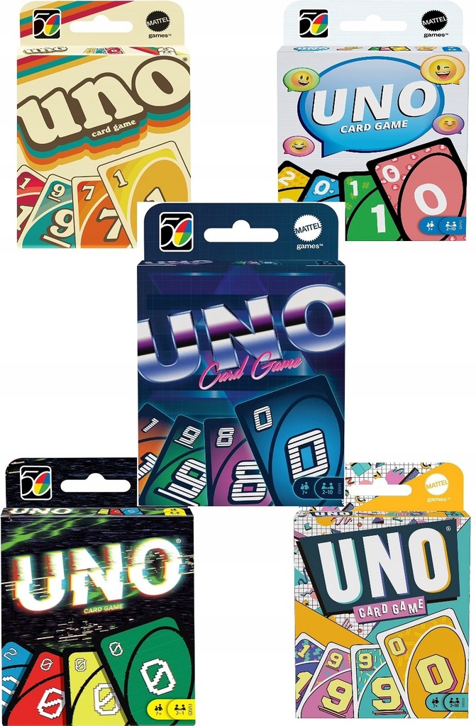 Karty UNO Gra 50 Rocznica Jubileusz zestaw z epoki - 12912273344 ...