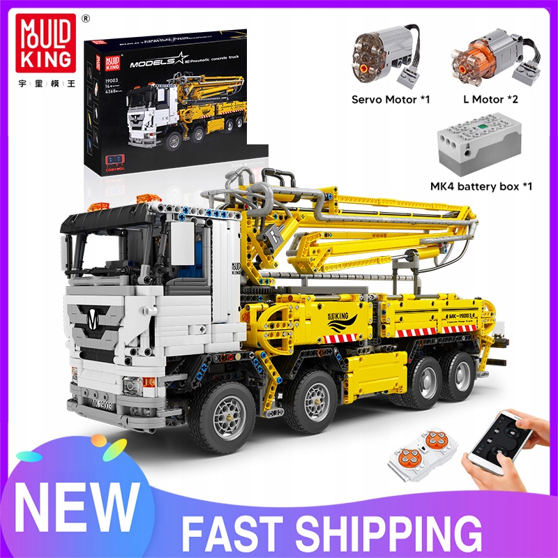 MOULD KING Technic Motorized Pneumatic Dump Truck - 14093204575 ...