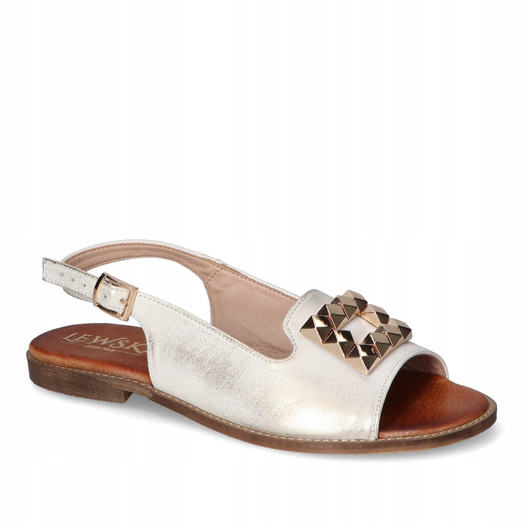 Sandały Lewski 3230/O Złote przecierane 39 - 14033966394 - oficjalne ...