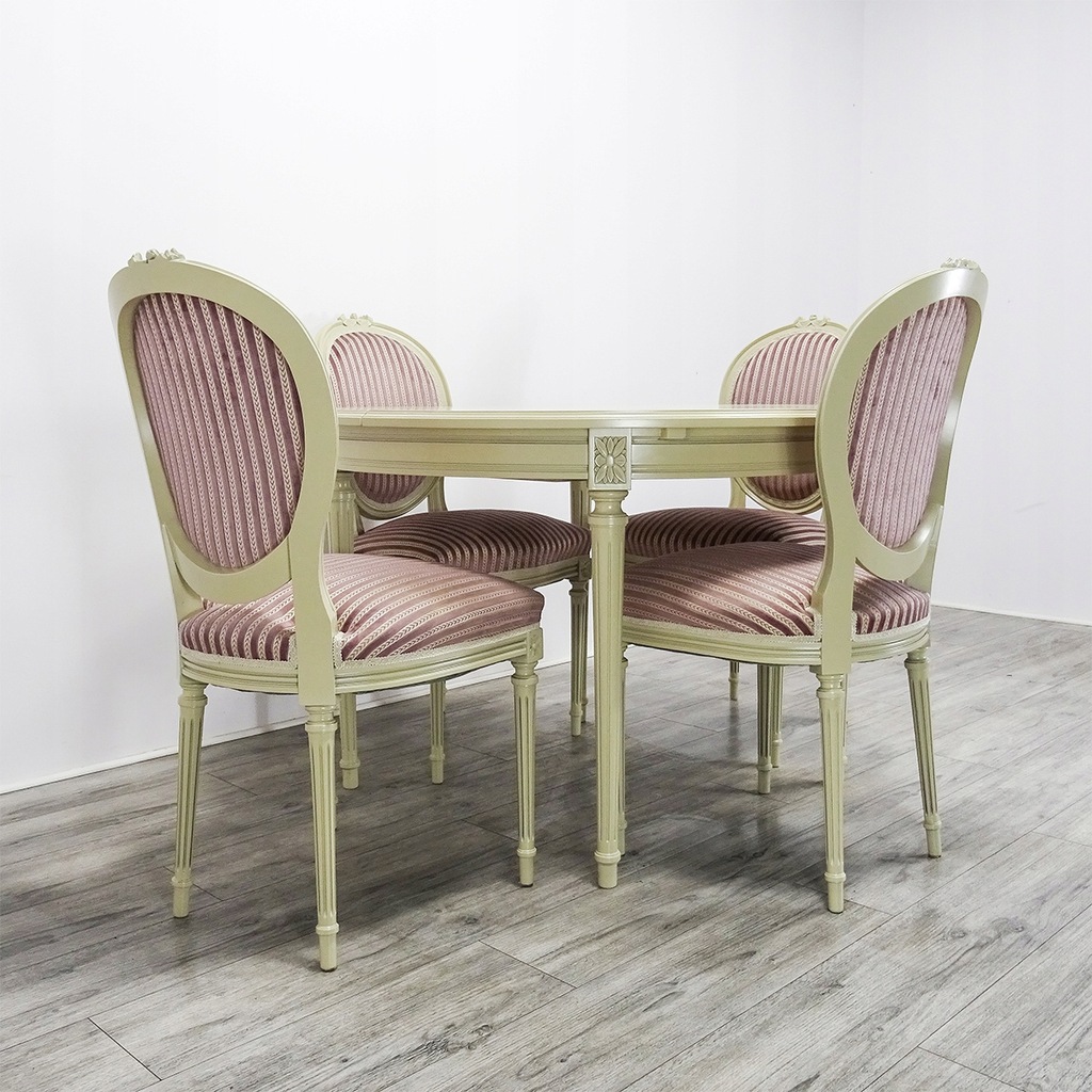 MEBLE Ludwik do JADALNI SALONU Odnowione Oliwkowe - 12830458301 ...