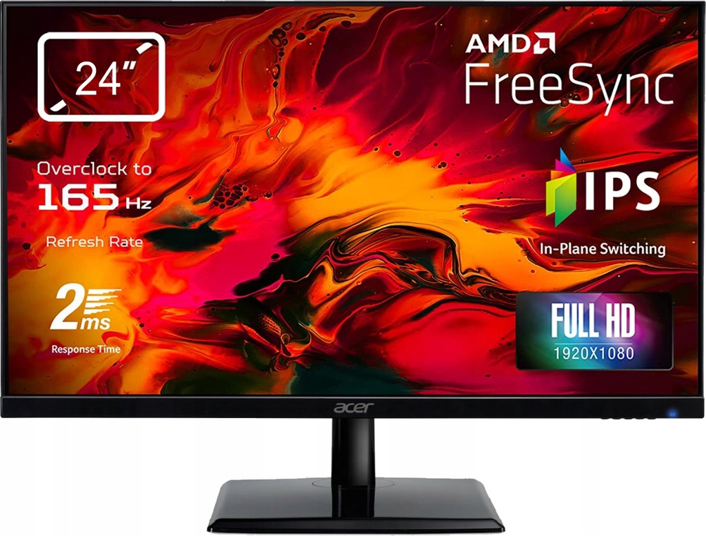 Acer Monitor 24" EG240 IPS/2ms/165Hz/HDR/FHD - 12111214500 - oficjalne ...