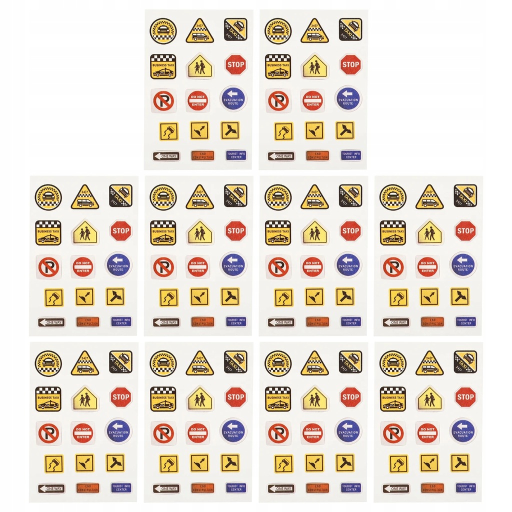 TRAFFIC SIGN STICKERS ROAD DECALS CAR 10 SHEETS - 13674948337 ...
