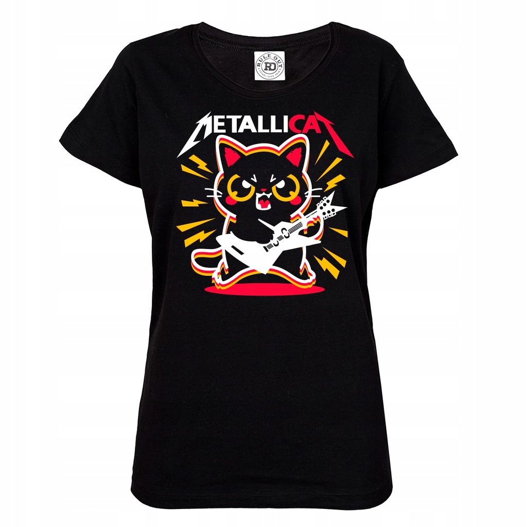DAMSKA KOSZULKA MUZYCZNA METALLICA METALLICAT KOT - 11758169872 ...