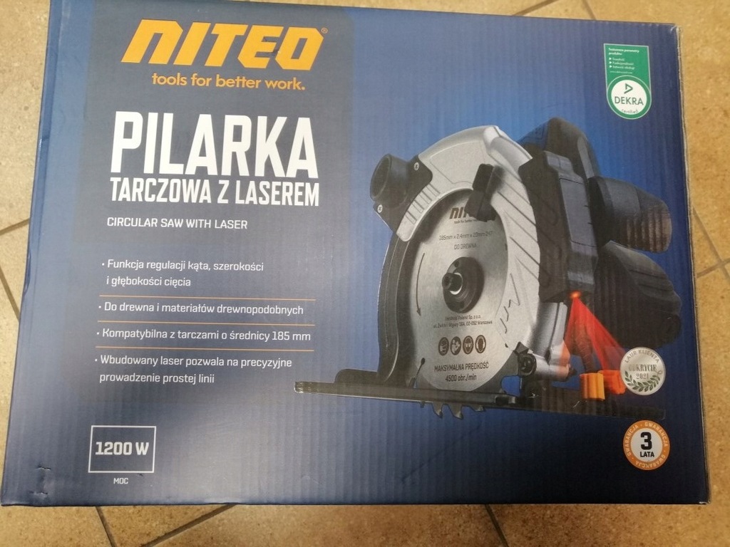 Pilarka tarczowa z laserem Niteo 1200 W - 12743103976 - oficjalne archiwum Allegro