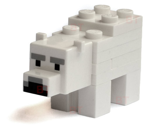 LEGO Minecraft polar bear Miś polarny z zest 21142 - 7360184540 ...