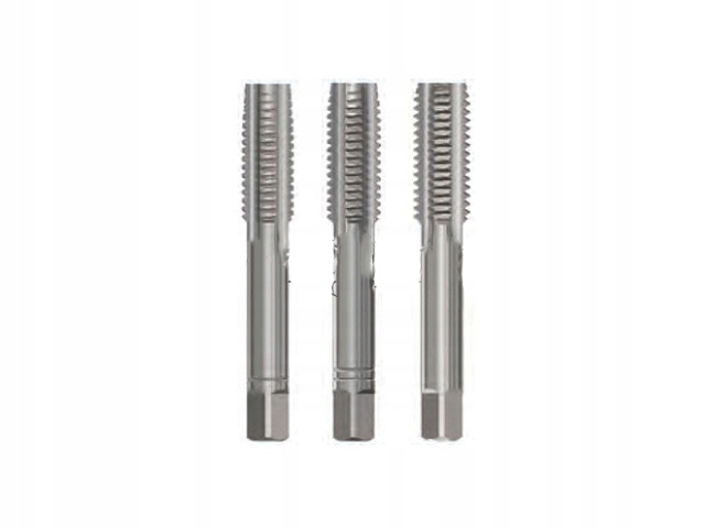 GWINTOWNIK RĘCZNY M4 KOMPLET 3szt DIN-352 INOX HSS - 12344546423 - oficjalne archiwum Allegro