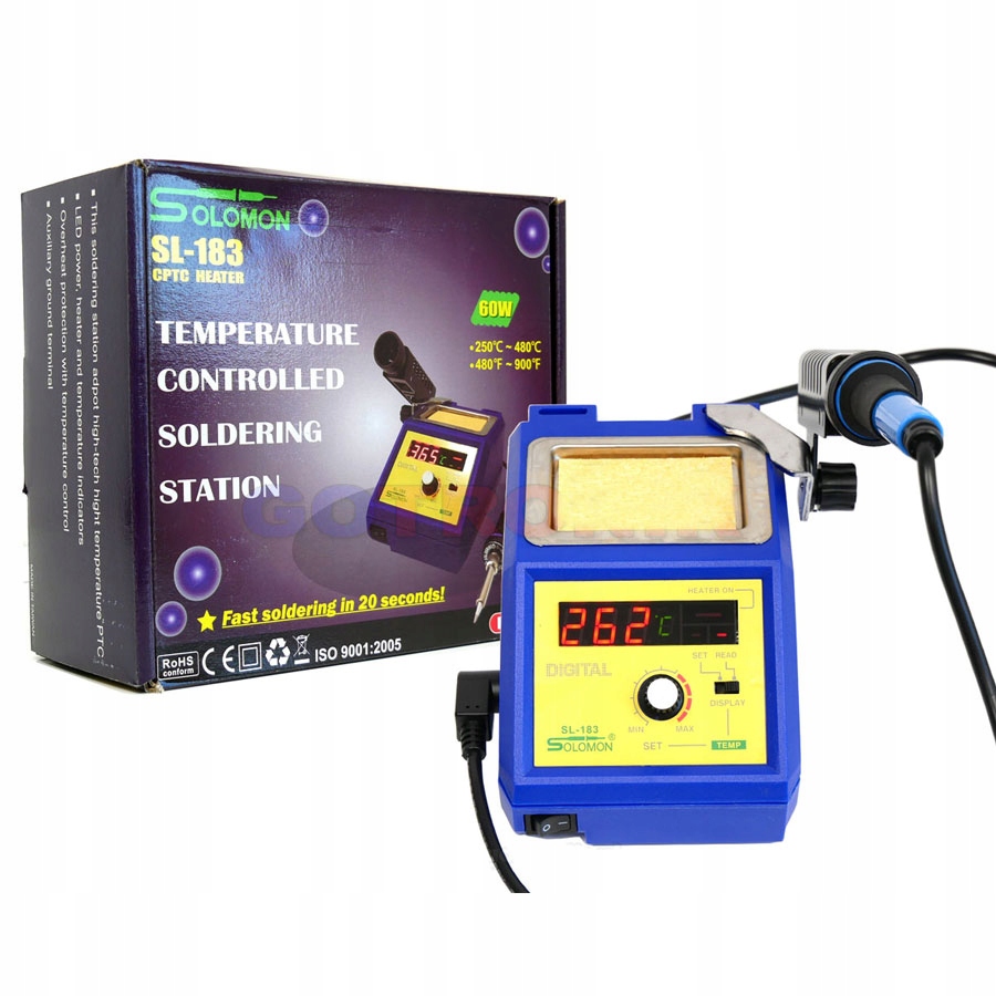 Stacja lutownicza SL-183 Solomon 60W grzałka CPTC - 13850239133 ...