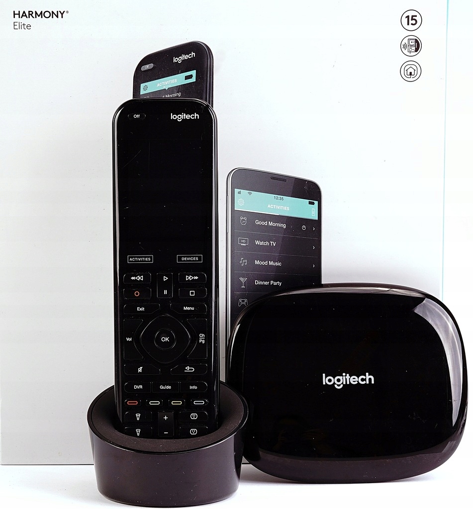 PILOT LOGITECH HARMONY ELITE 15w1 UNIWERSALNY HUB - 14415707457 - oficjalne archiwum Allegro