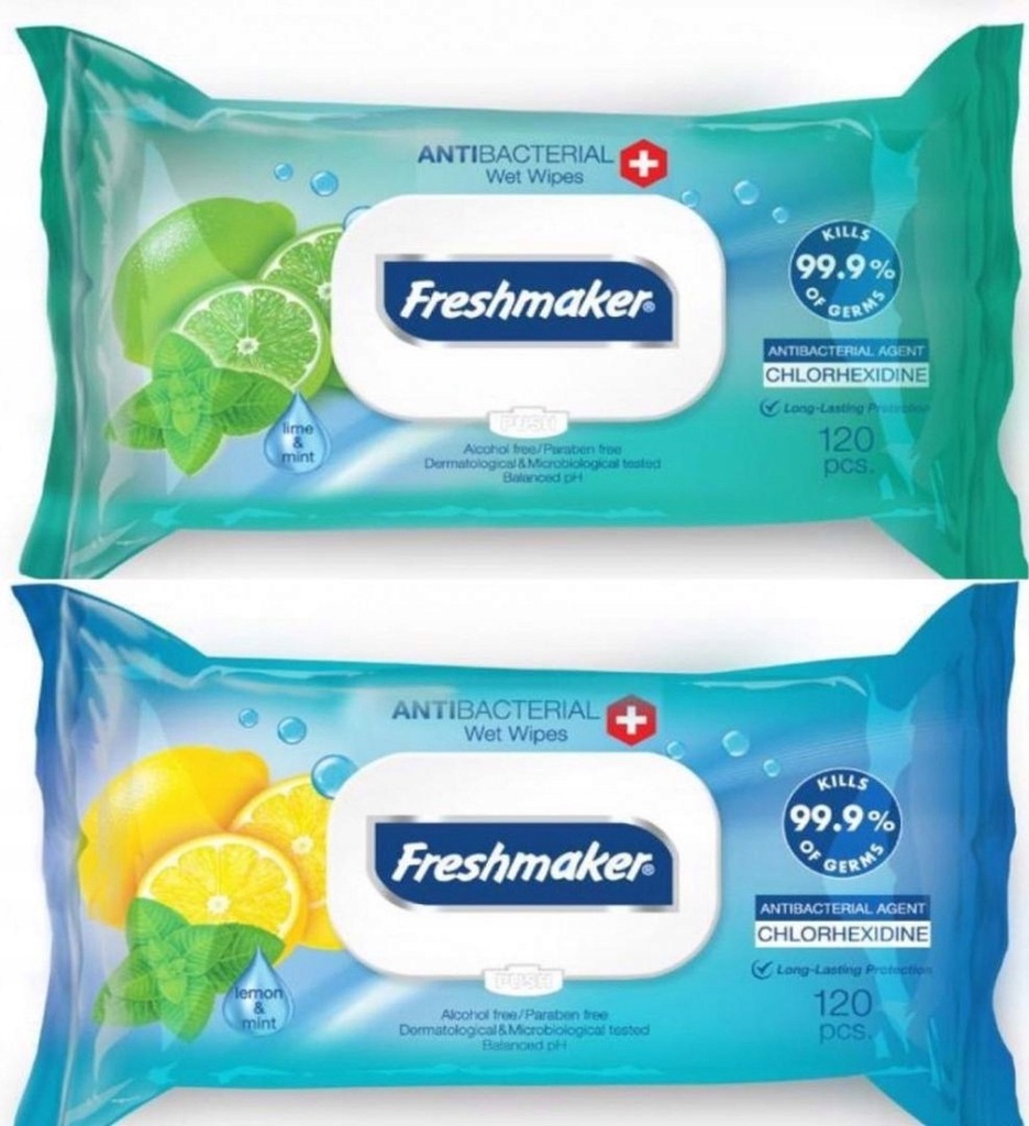 Chusteczki Antybakteryjne Freshmaker 120 Szt - 17255433760 - oficjalne ...