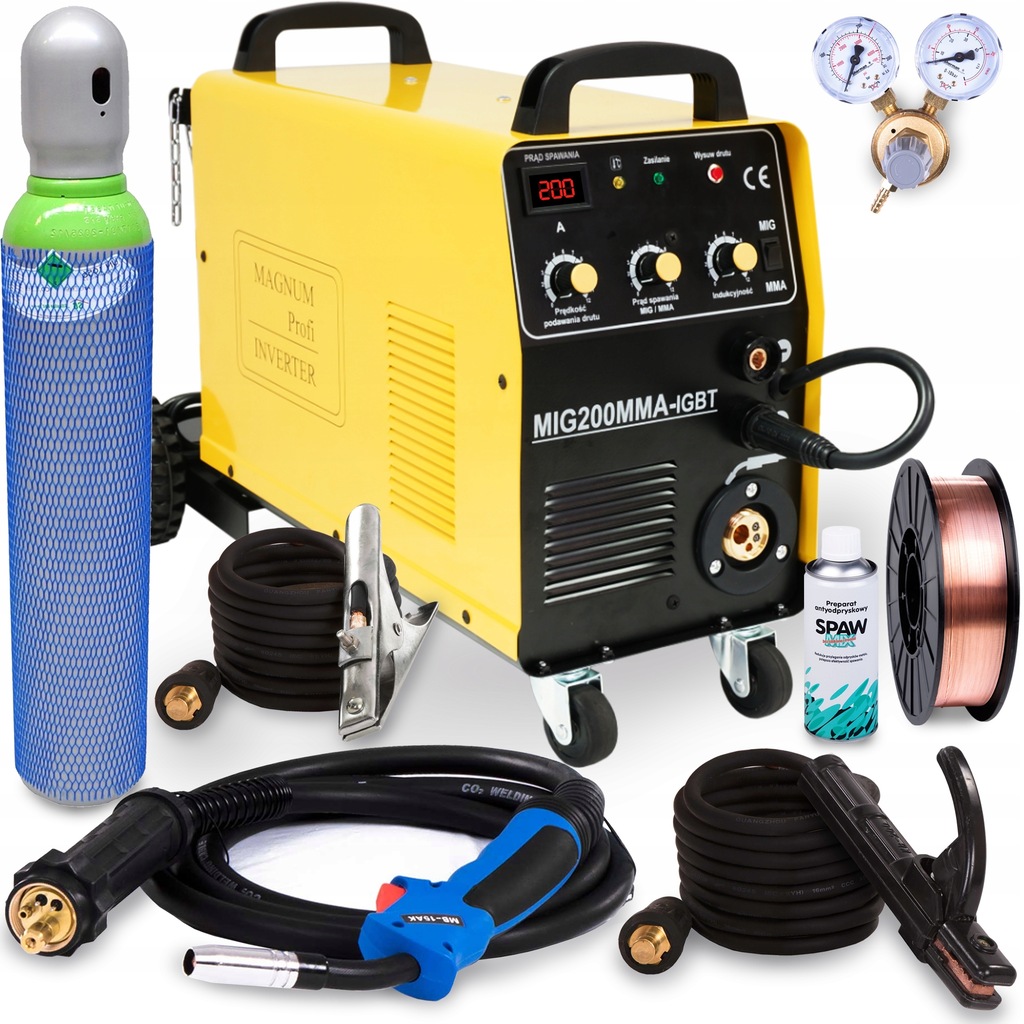 Spawarka MIGOMAT 200A MAGNUM MIG 200 KN MMA TIG - 7414202812 - oficjalne archiwum Allegro