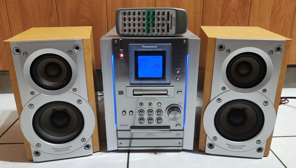 Wieża PANASONIC SA-PM25 #Bi-Amp# Org. Pilot! - 12400233586 - oficjalne archiwum Allegro