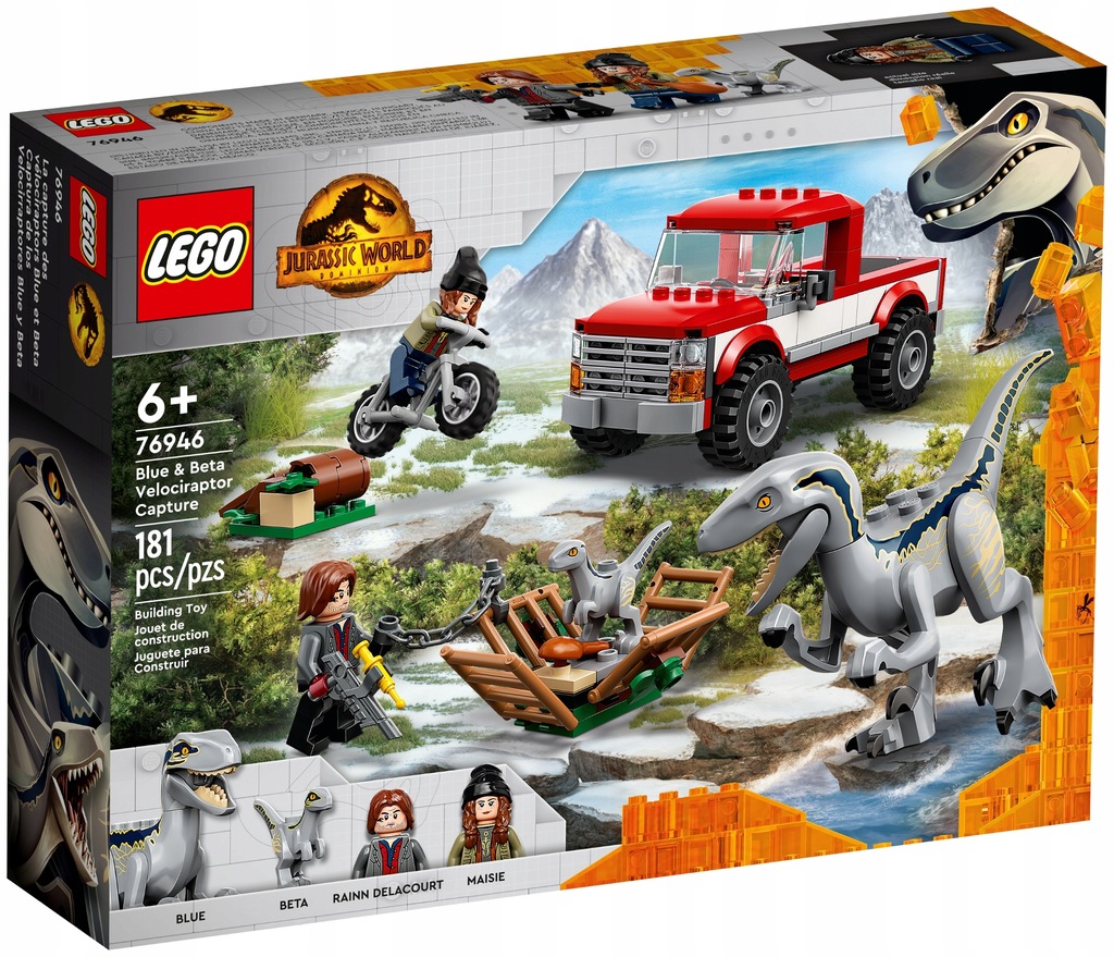 LEGO Jurassic World 76946 Schwytanie welocirapterów Bluey i Bety ...
