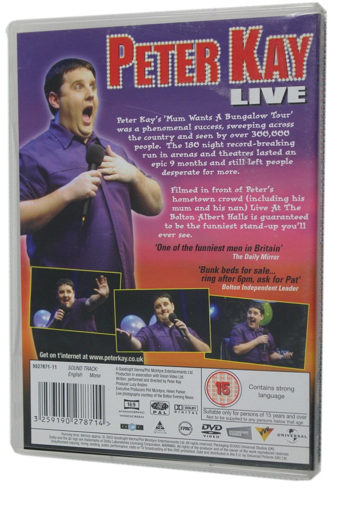 PETER KAY LIVE AT THE BOLTON ALBERT HALLS (eng) - 7210759521 ...