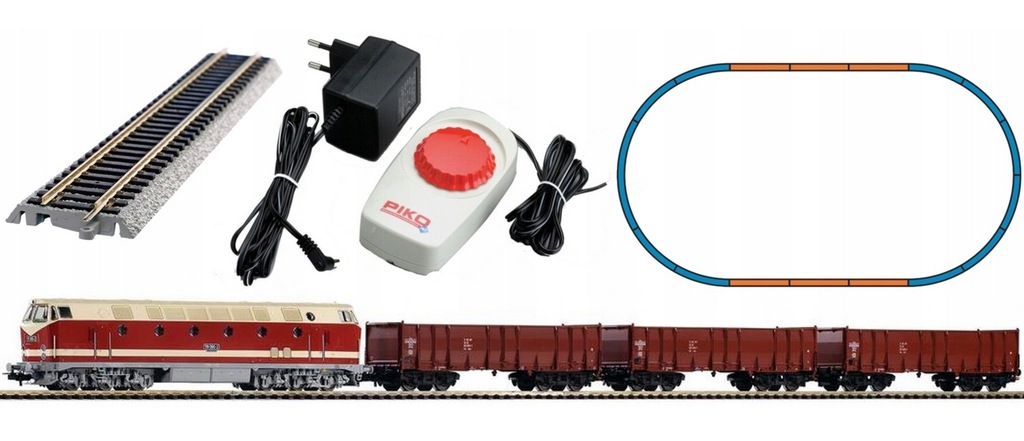 Zestaw towarowy BR 119 DR kolejka PIKO 57138 - 12940273111 - oficjalne ...