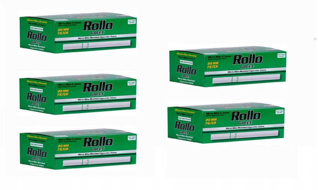 1000 GILZ ROLLO GREEN MICRO SLIM 5,5mm / mentolowe - 12732412520 ...