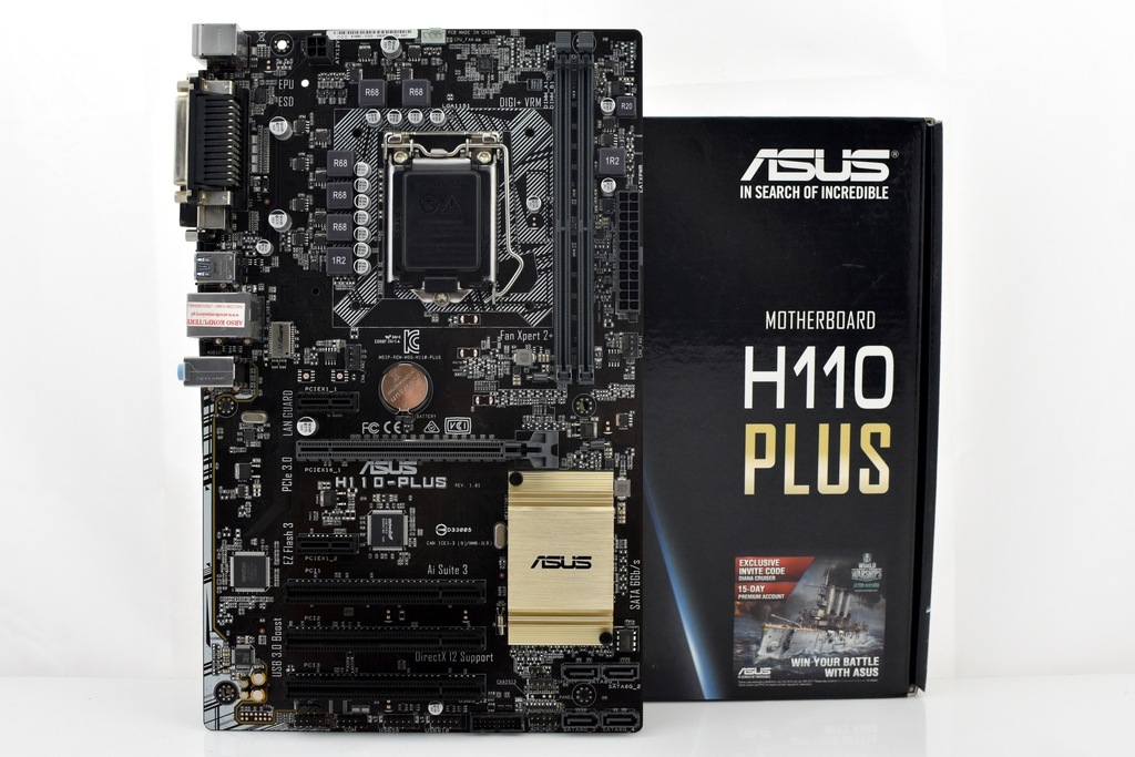 ASUS H110-PLUS lga1151 BOX GW 6m-cy SKLEP - 12594504901 - oficjalne archiwum Allegro