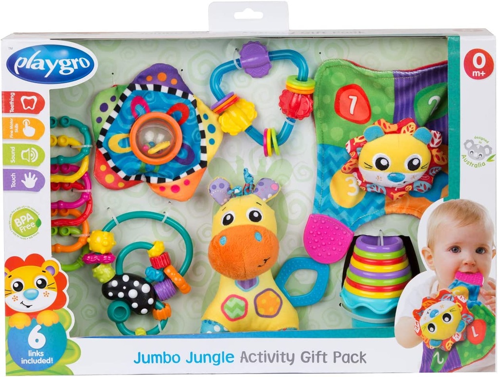 Playgro Jumbo Jungle Activity zestaw prezentowy, z - 12360091759 ...