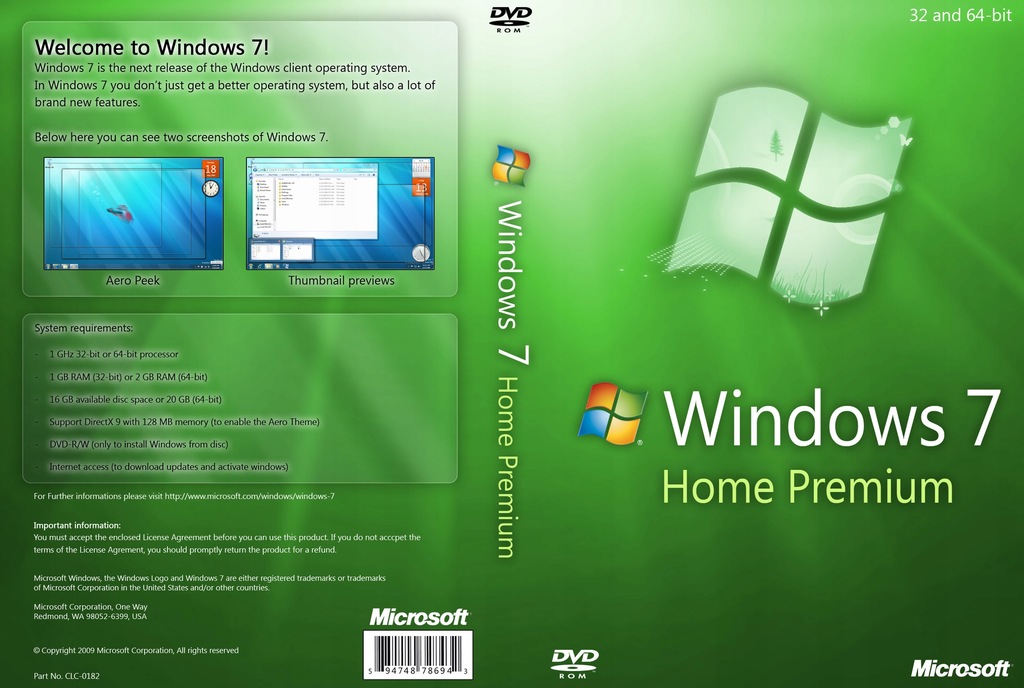 Windows 7 Home Premium 32/64 Bit PL - 7489315858 - oficjalne archiwum ...