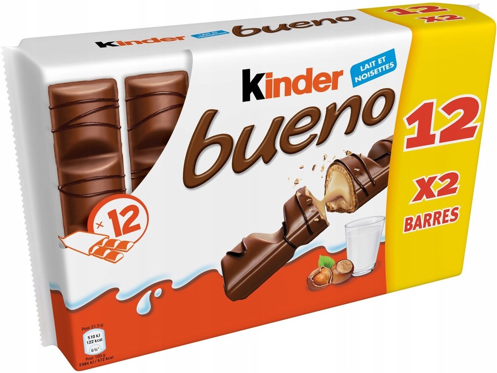 Ferrero Batony Kinder Bueno 12 x 43g Import - 13160972932 - oficjalne ...