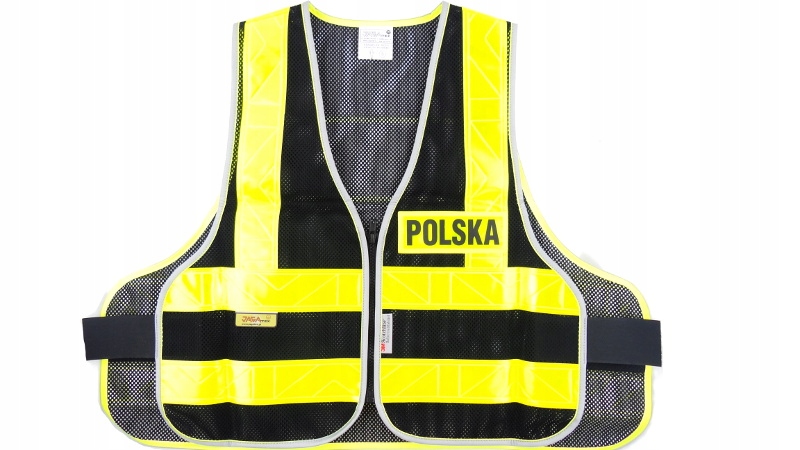 KAMIZELKA ODBLASKOWA NA MOTOR POLICJA POLSKA S - 13073858141 ...