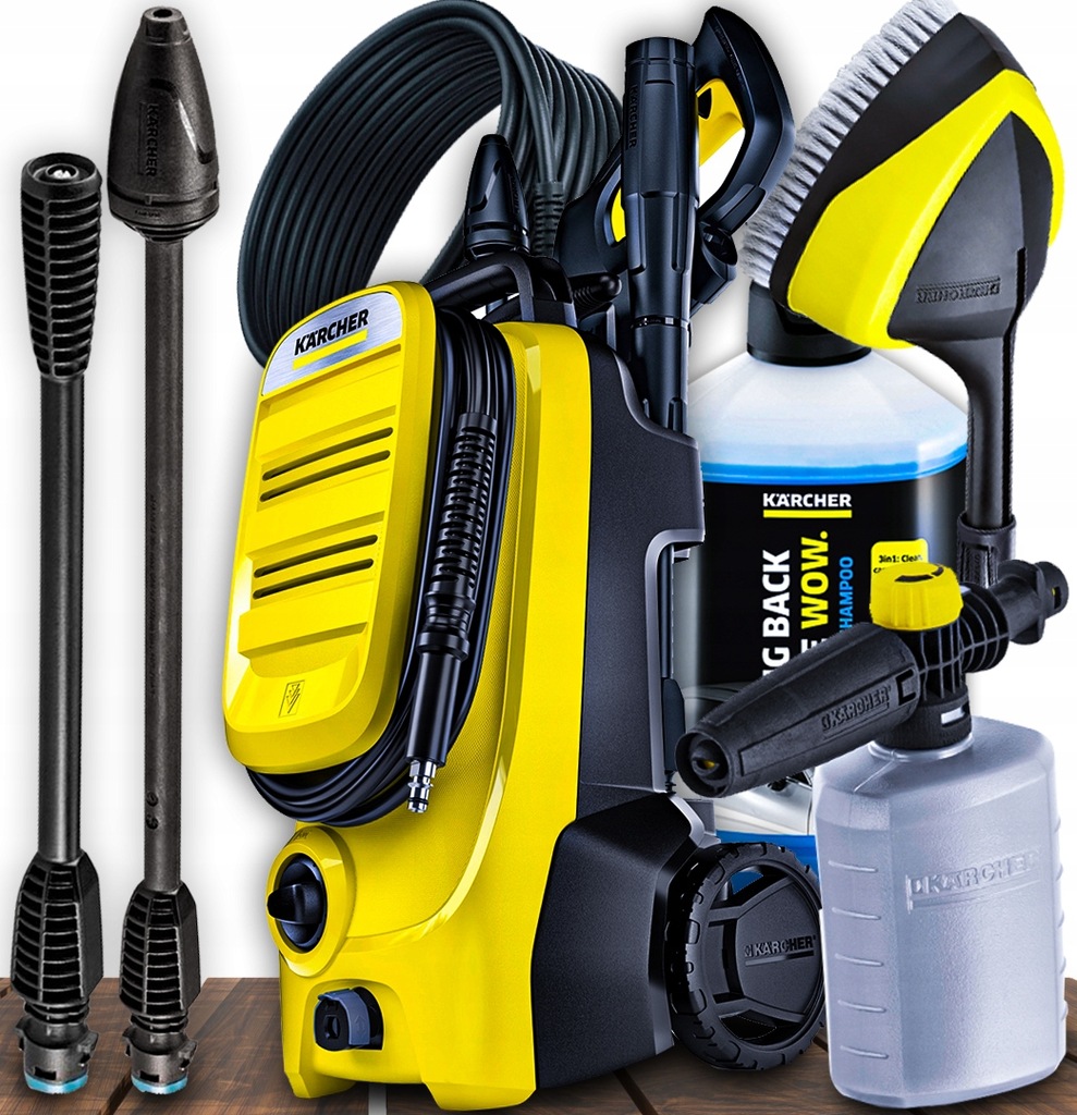 MYJKA CIŚNIENIOWA KARCHER K4 mycia auta ZESTAW XXL - 13479013064 - oficjalne archiwum Allegro