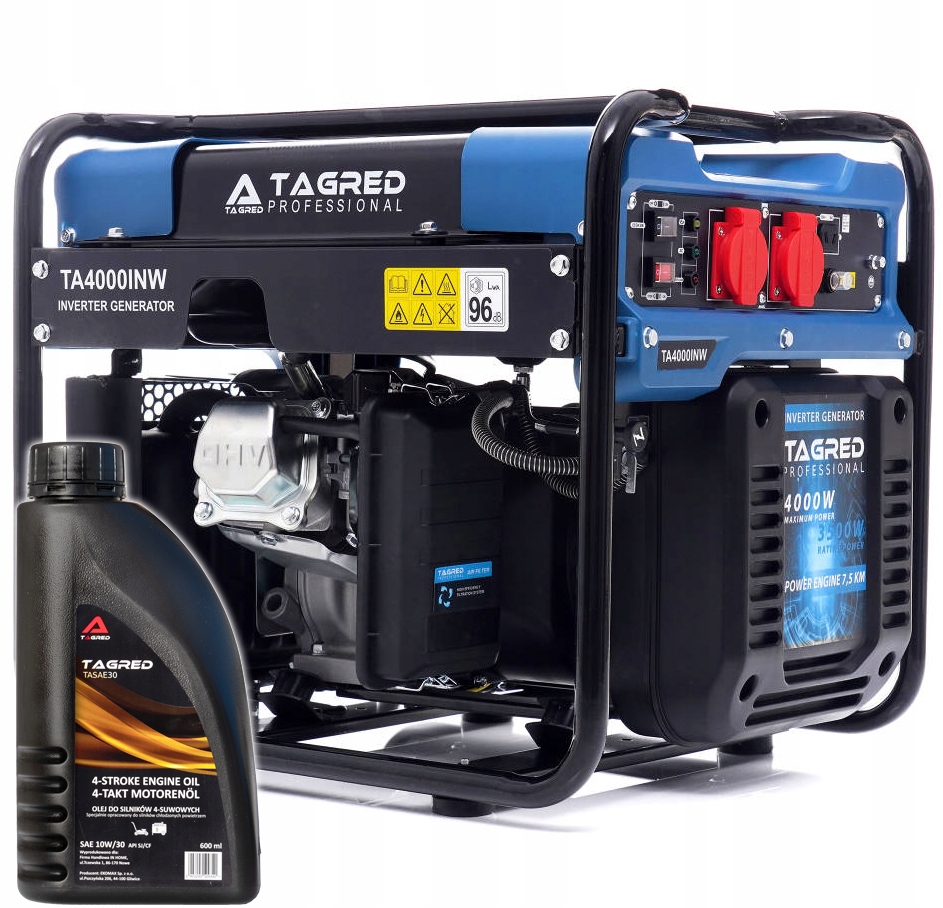 AGREGAT PRĄDOTWÓRCZY INWERTOROWY TAGRED 5500W+OLEJ - 12310338449 - oficjalne archiwum Allegro