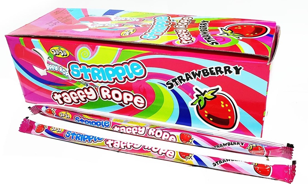 ŻELKI JOJO STRIPPLE TAFFY ROPE TRUSKAWKA 60 SZTUK - 12570825224 ...