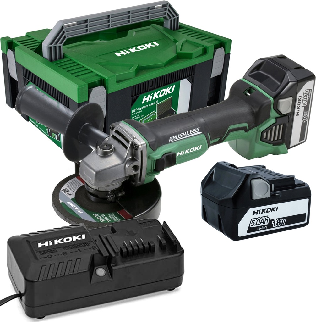 Szlifierka 18V Hikoki G18DBL WSZ 2x5 Ah Hitsystem - 12945666841 ...