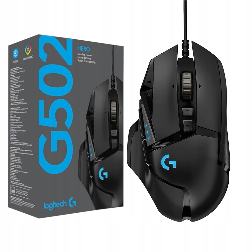 MYSZKA PRZEWODOWA GAMINGOWA LOGITECH G502 HERO - 12664121070 ...