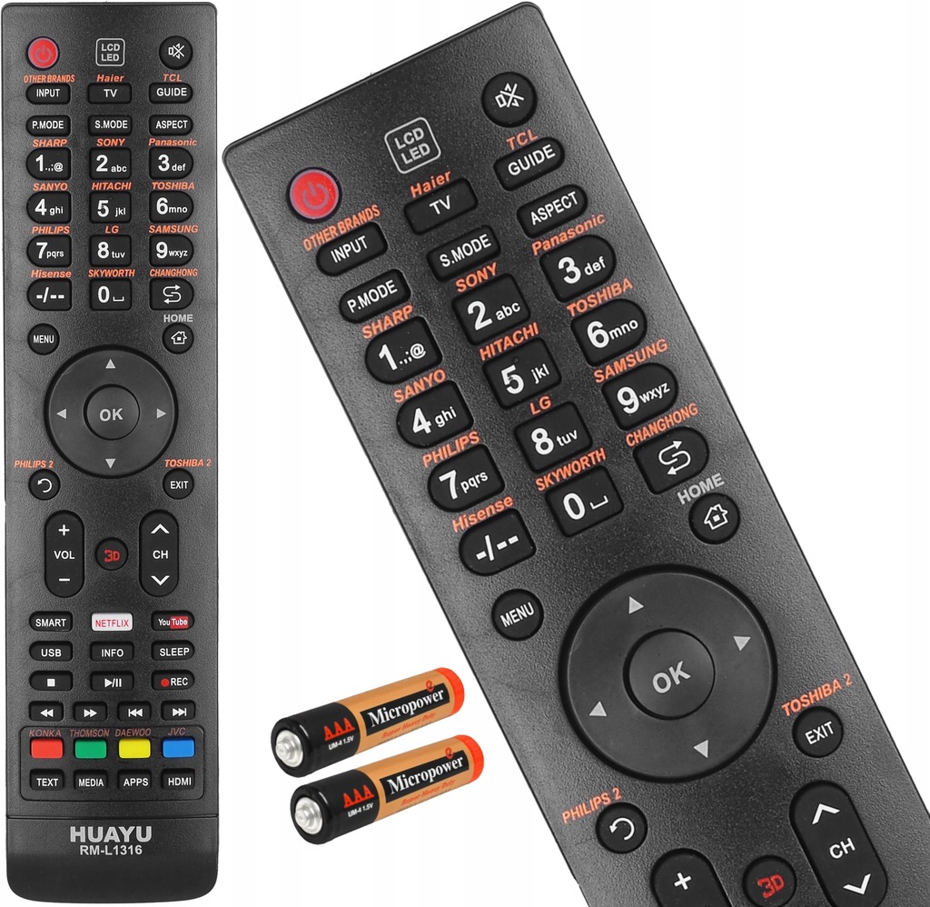 PILOT UNIWERSALNY DO TV SONY SHARP PANASONIC SAMSUNG PHILIPS LG TCL I INNE - 15412944487 ...