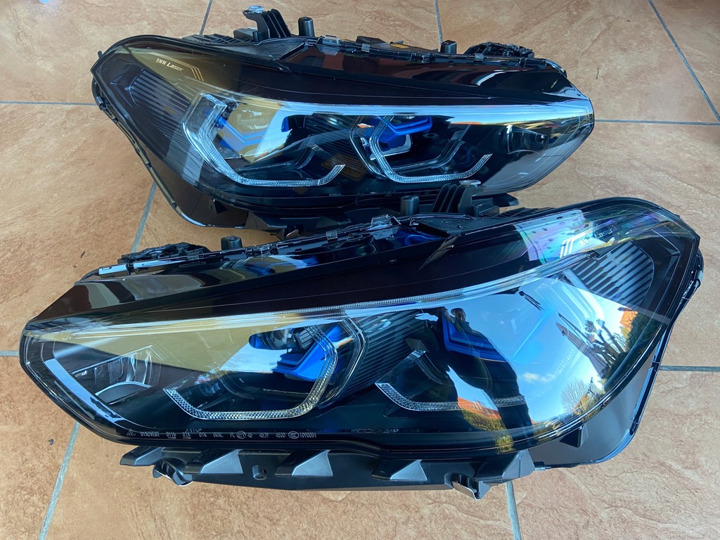 BMW X5 G05 X6 G06 Laser Lampa Reflektor Gołe Prawa + Lewa BLACK SHADOW ...