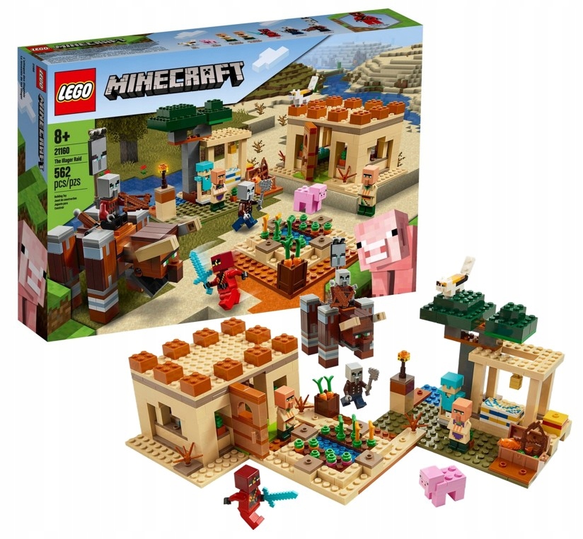 KLOCKI LEGO MINECRAFT 21160 NAJAZD ZŁOSADNIKÓW - 11743306100 ...