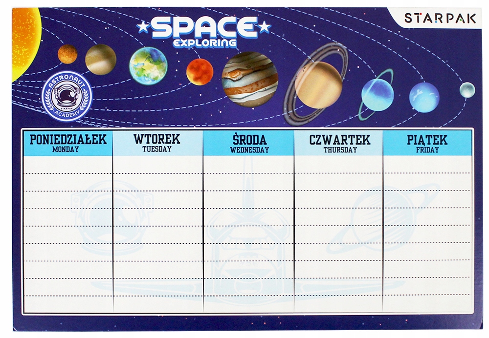 PLAN LEKCJI STARPAK SPACE KOSMOS - 12498781648 - oficjalne archiwum Allegro
