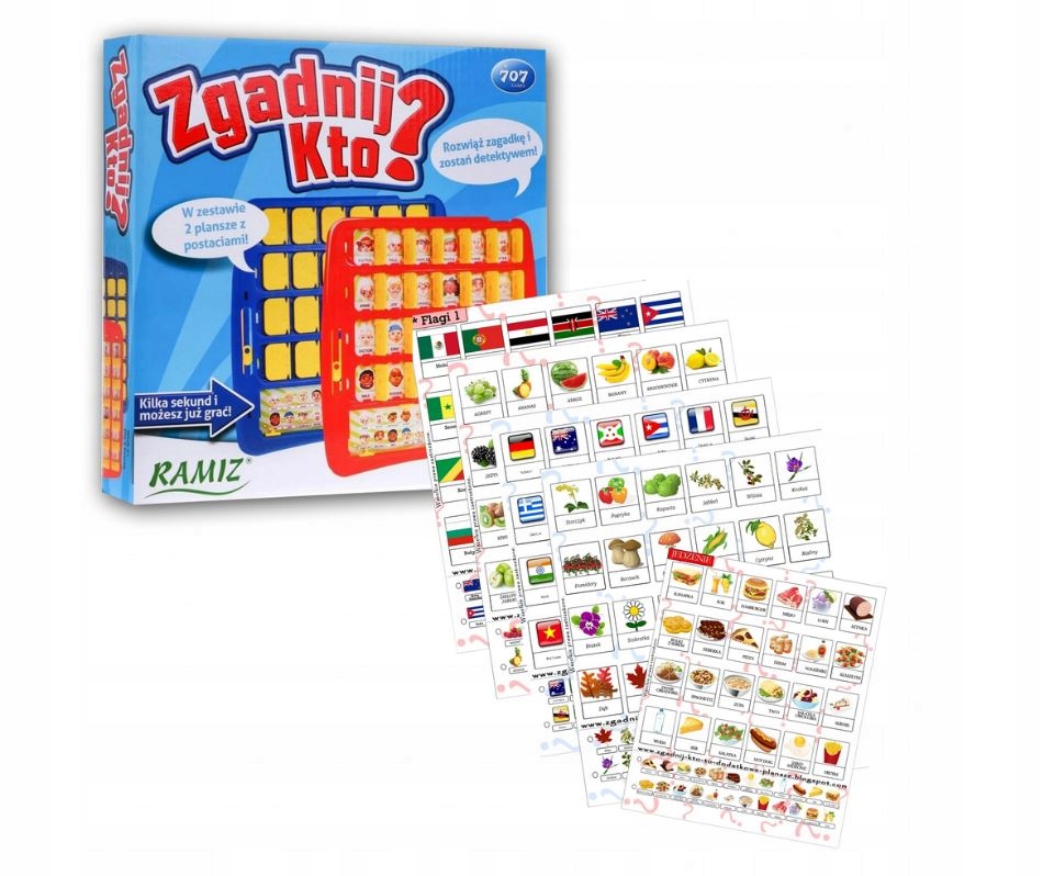 Who is It? Gra Pamięciowa Zgadnij Kto? 12 Plansz - 12180249445 ...