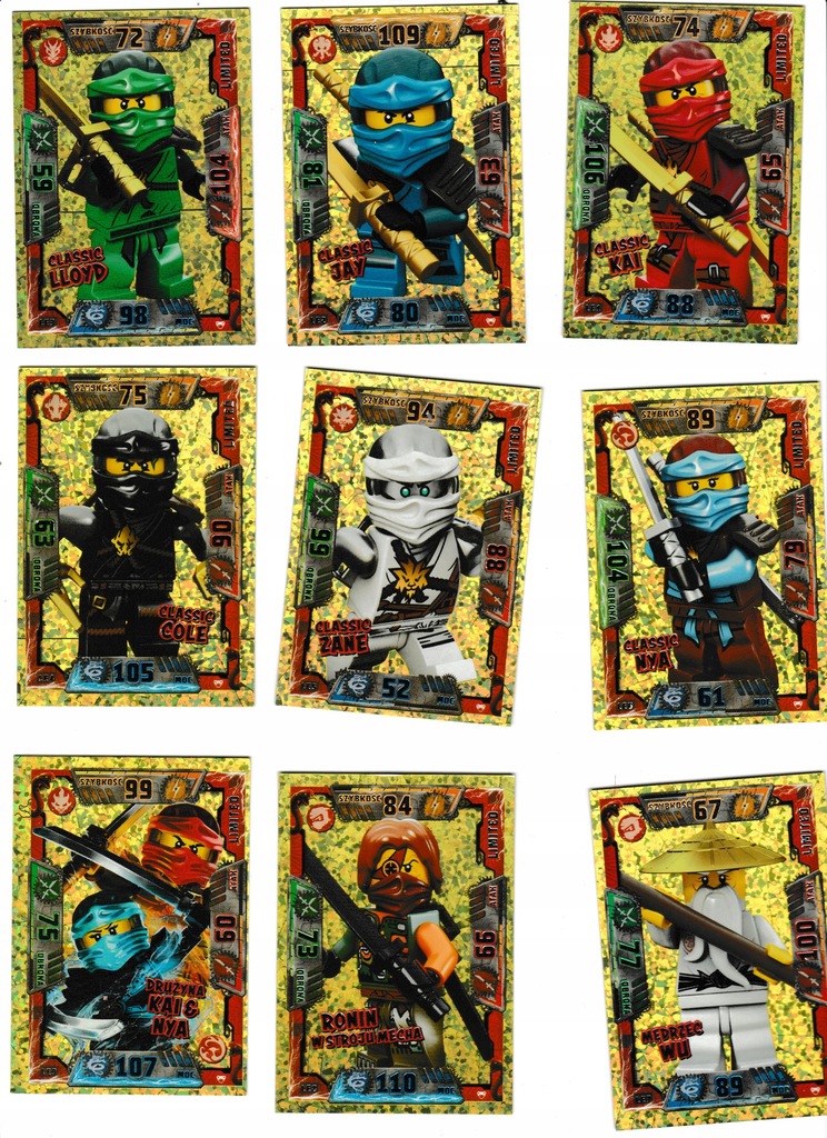 KARTY LEGO NINJAGO EDYCJA LIMITOWANA seria 2 le9 - 11821519323 ...